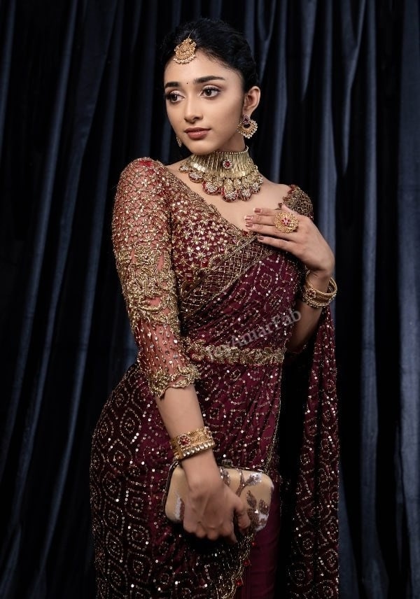 Heavy Kasturi Silk Saree With Designer Blouse, Indian Wedding Saree, P – SANSKRUTI